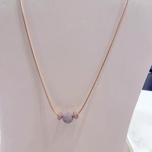 Pandora | Jewelry | Pandora Rose Gold Plated Snake Chain Necklace ...